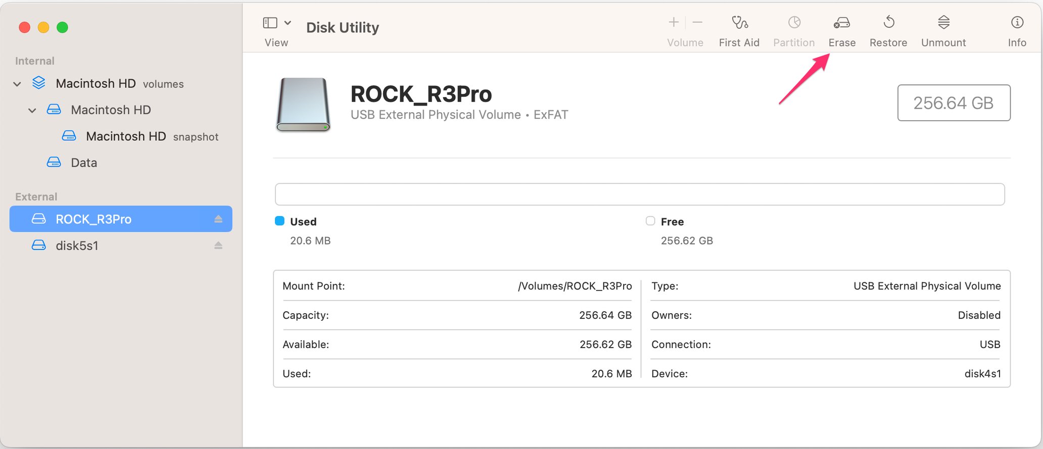 Using a new flash drive and formatting it with the R3 Pro