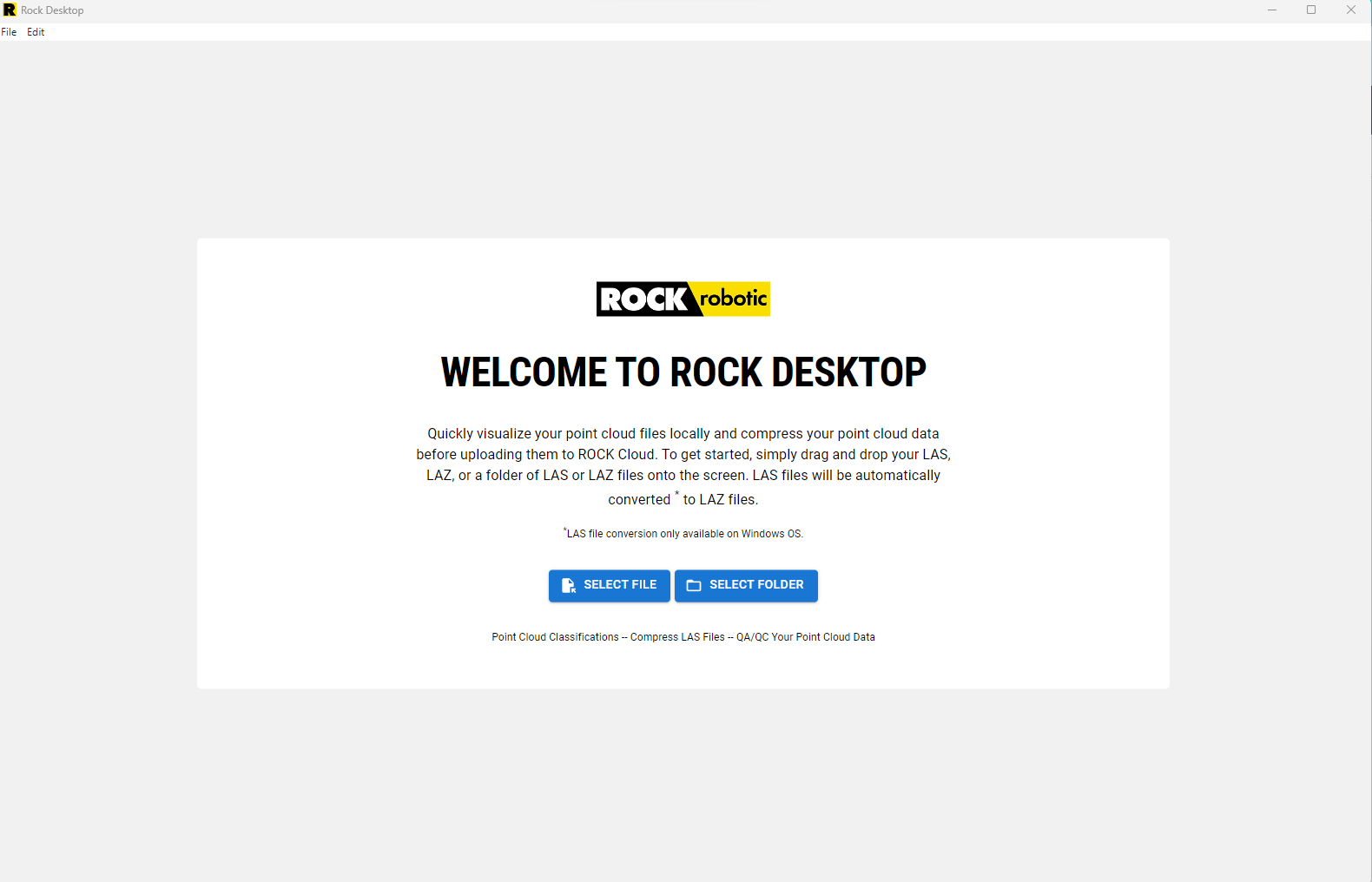 How to use ROCK Desktop for Converting and Uploading Point Clouds
