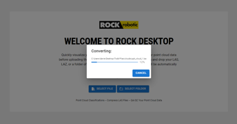 How to use ROCK Desktop for Converting and Uploading Point Clouds